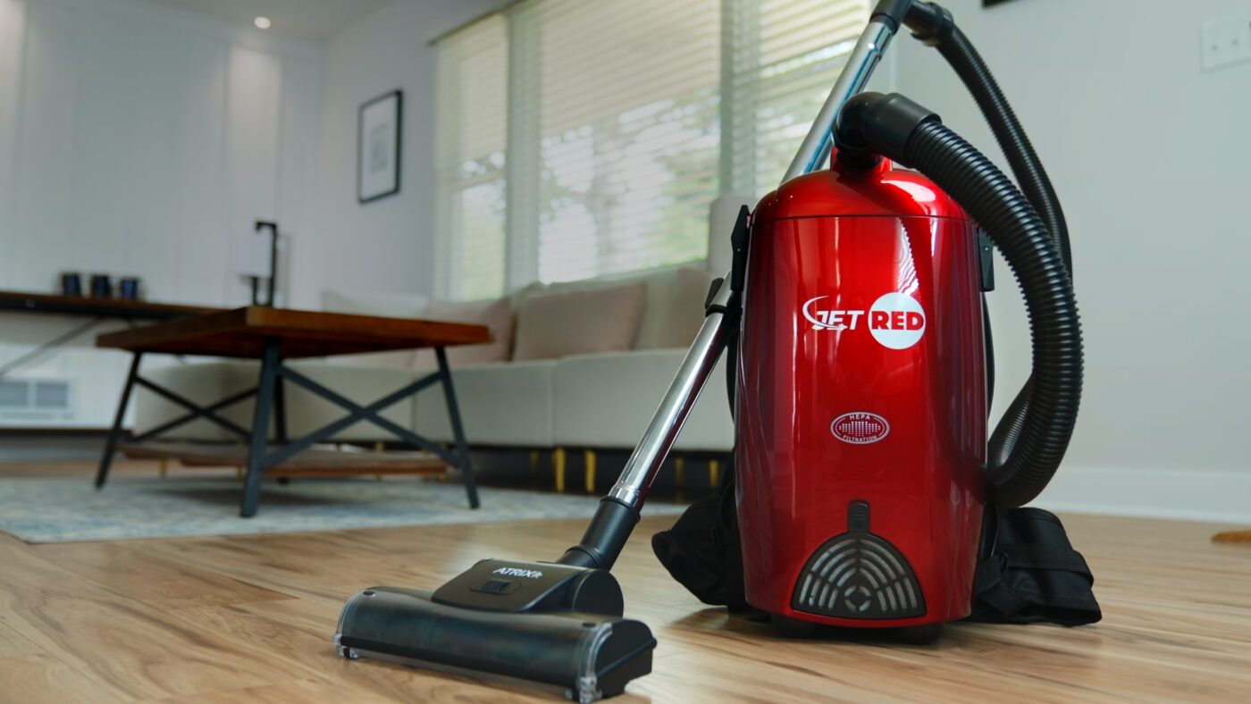 Jet Red HEPA Backpack Vacuum - Atrix